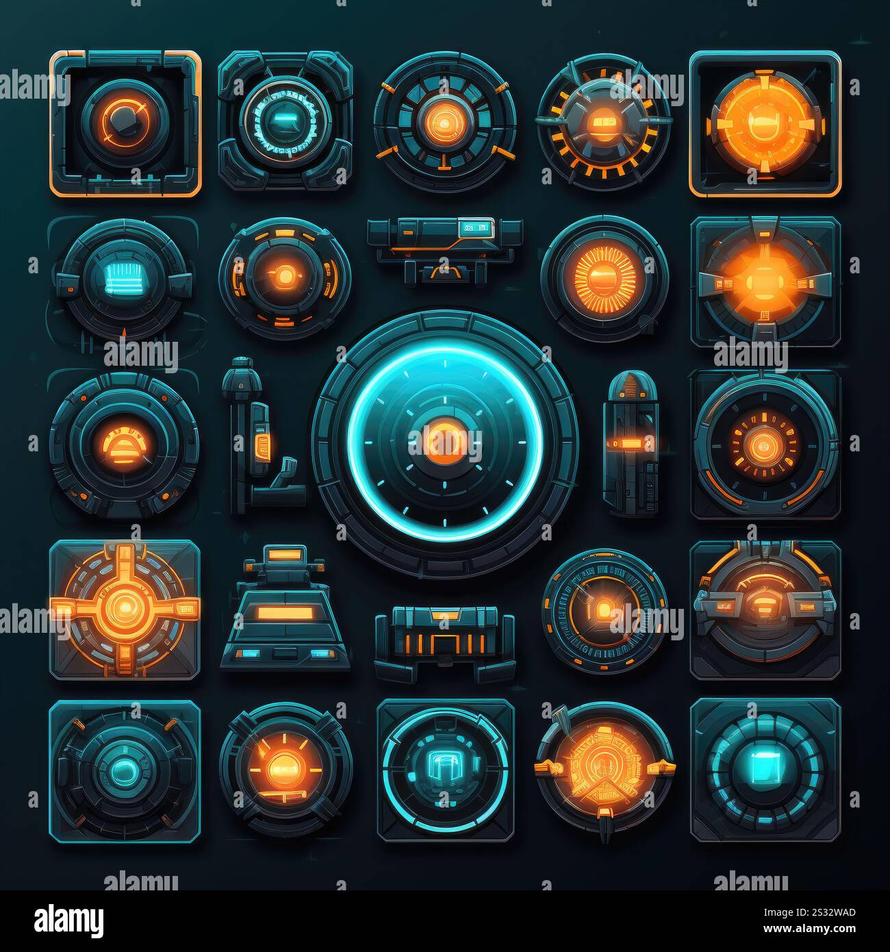 target aim game ai generated. circle focus, military accuracy, cross ...