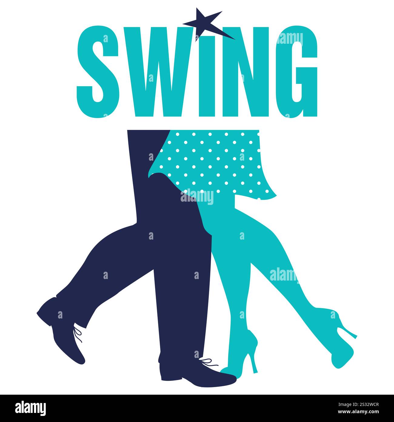 Swing dancer brand logo image isolated on white background Stock Vector ...