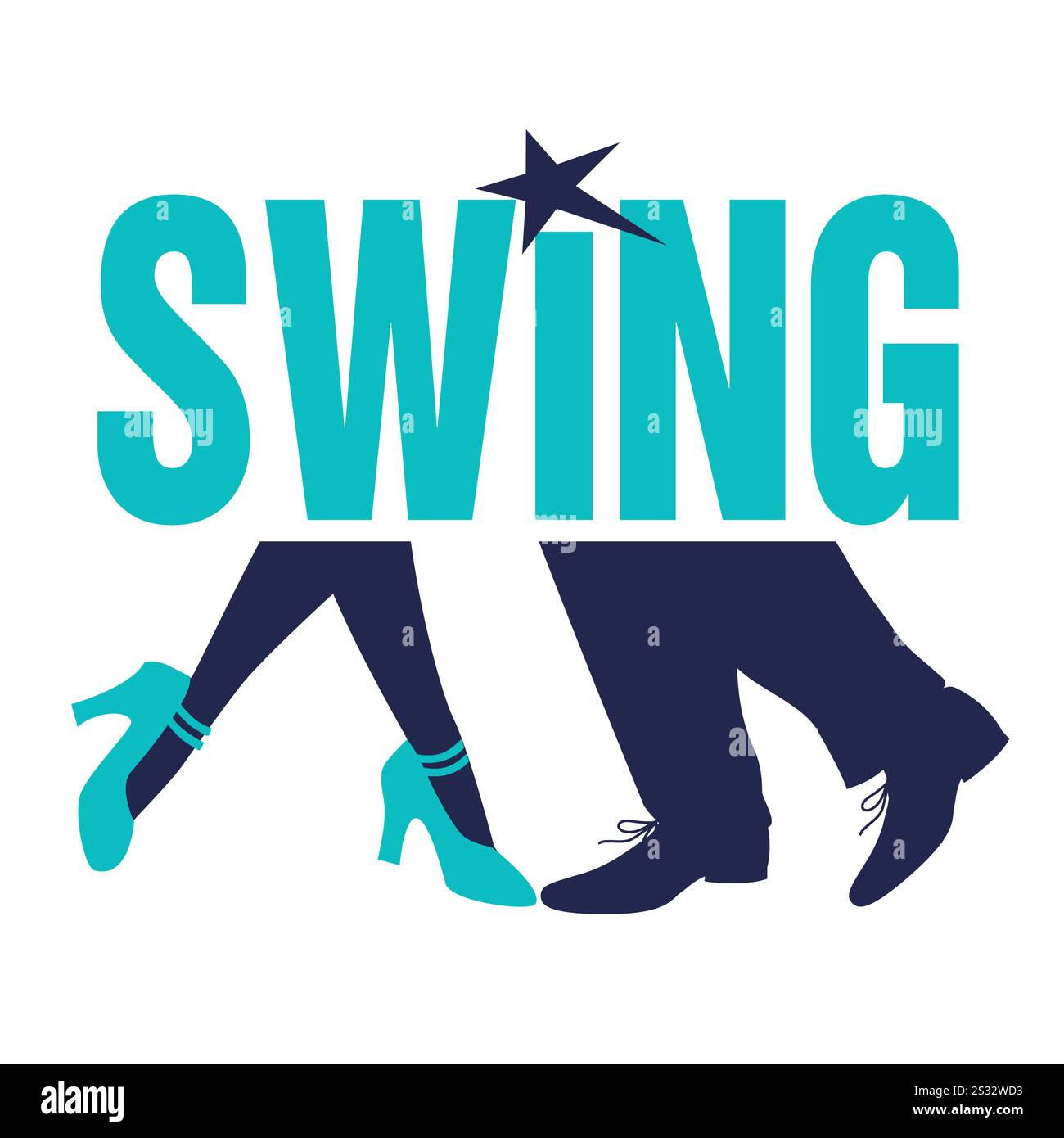 Swing dancer brand logo image isolated on white background Stock Vector ...