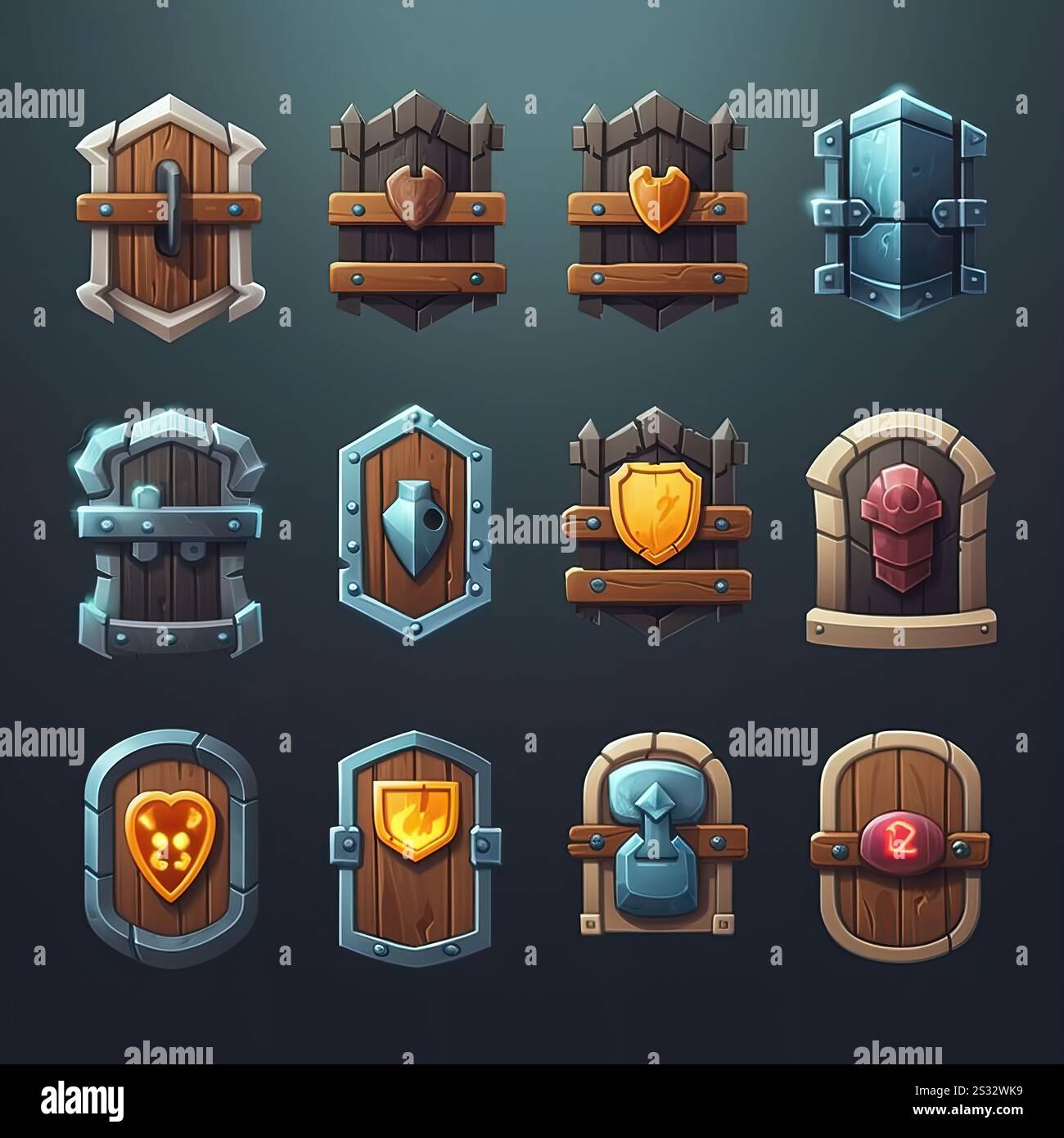 element lock key game ai generated. object sign, secret security ...