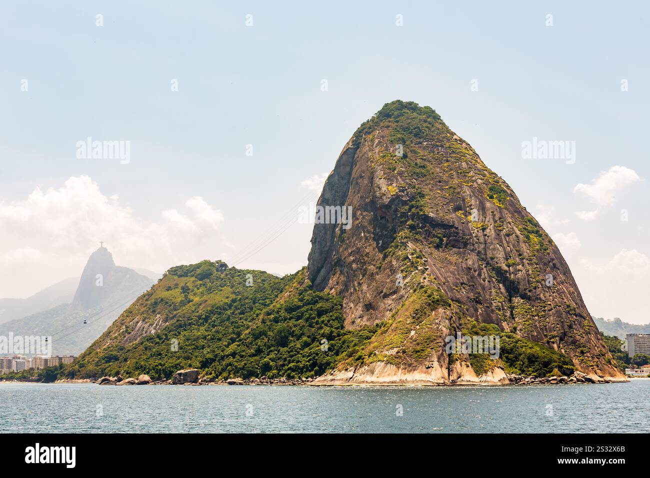 Sugar Loaf Mountain seen from Guanabara Bay, Rio de Janeiro, Brazil ...