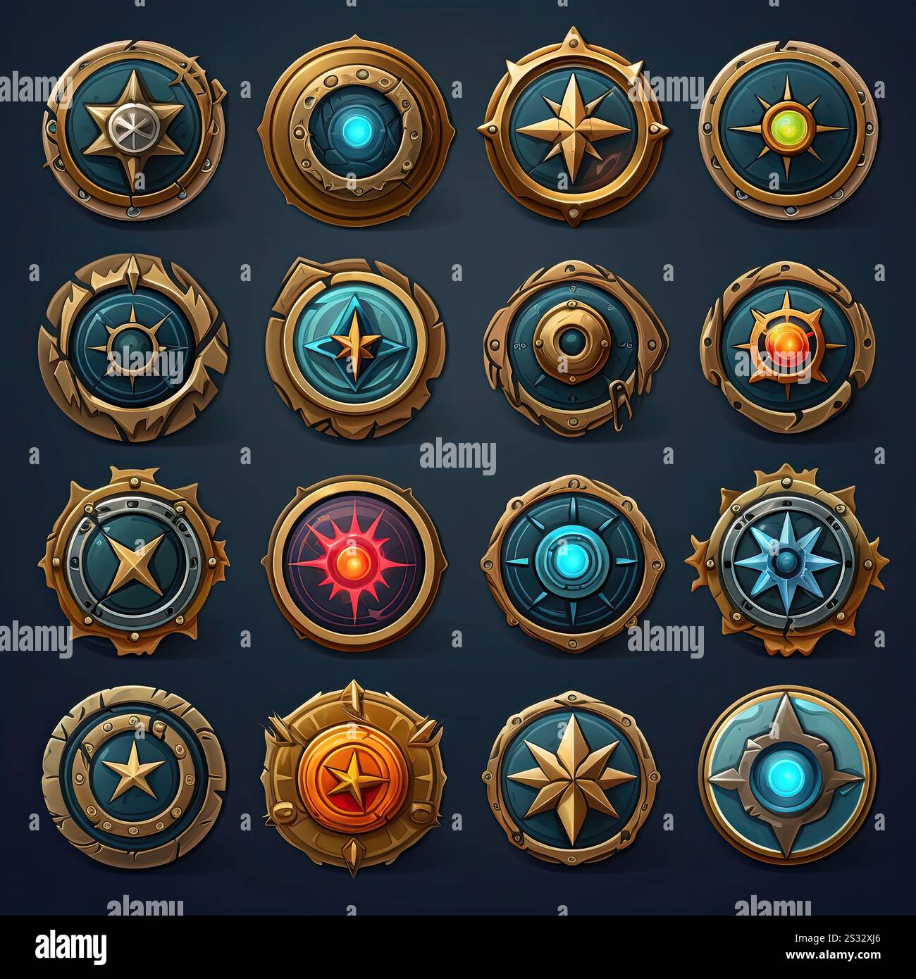 ui compass game ai generated. rose aiming, north, design east ui ...