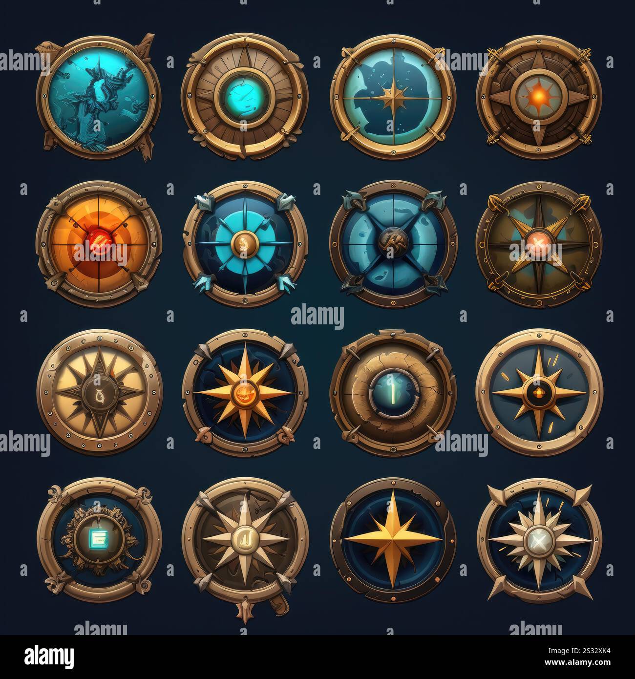 rose compass game ai generated. aiming , north design, east south rose ...