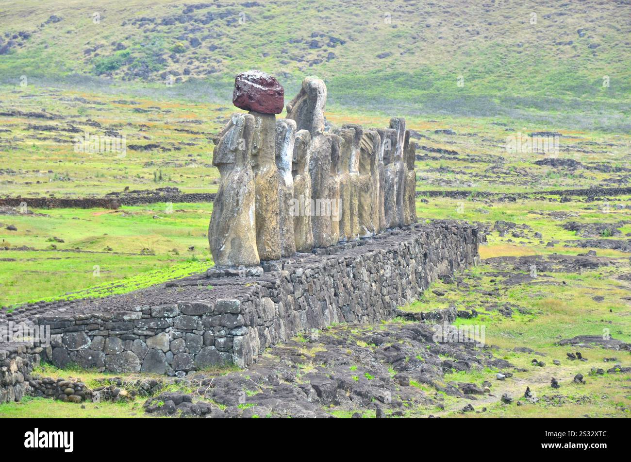 Ahu Tongariki the biggest ahu of Rapa Nui with its impressive 15 moai ...