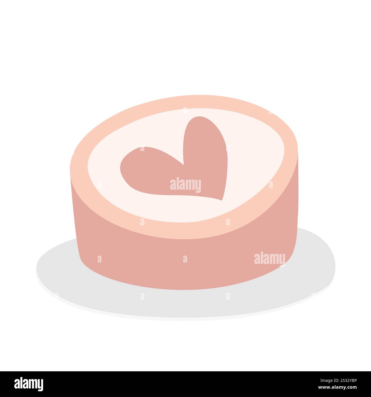 Cute simple sweet bento cake. Isolated vector illustration Stock Vector ...