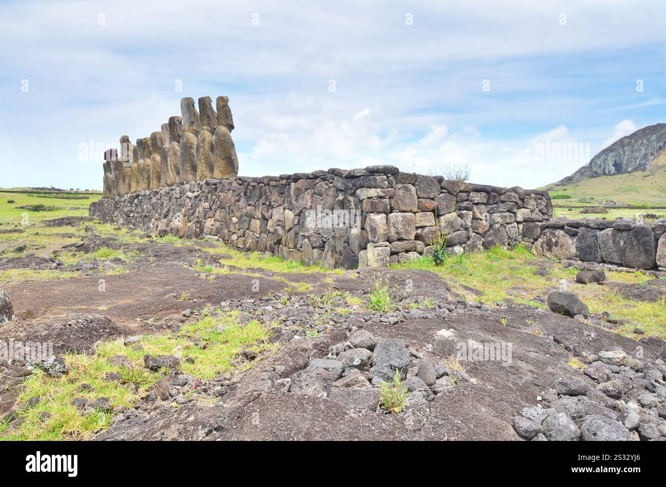 Ahu Tongariki the biggest ahu of Rapa Nui with its impressive 15 moai ...