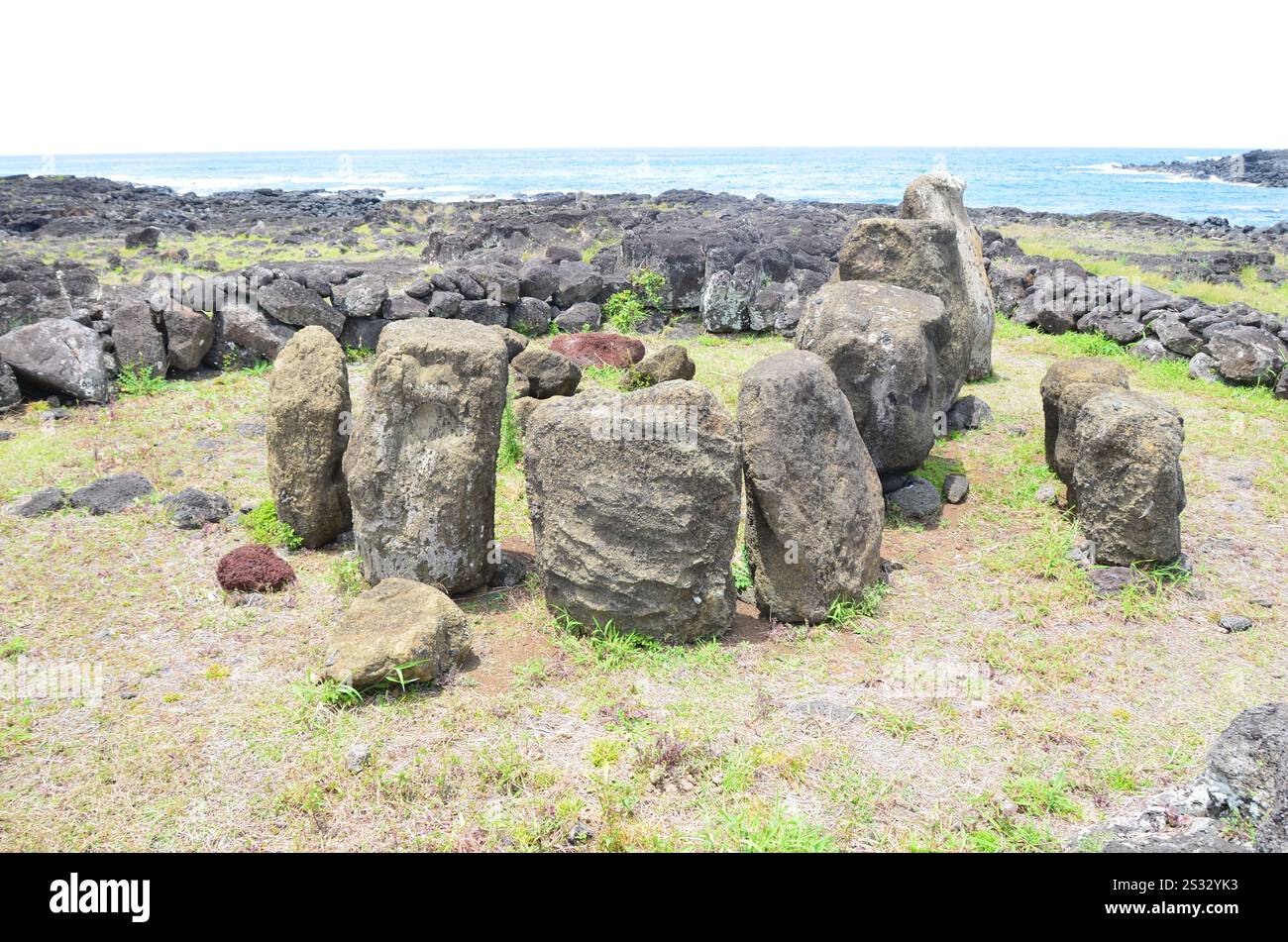 Ahu Tongariki the biggest ahu of Rapa Nui with its impressive 15 moai ...
