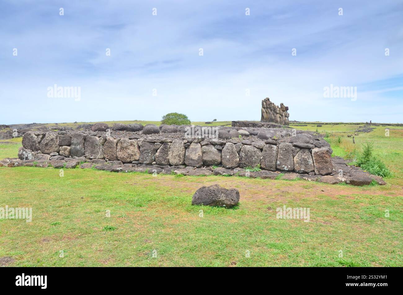 Ahu Tongariki the biggest ahu of Rapa Nui with its impressive 15 moai ...