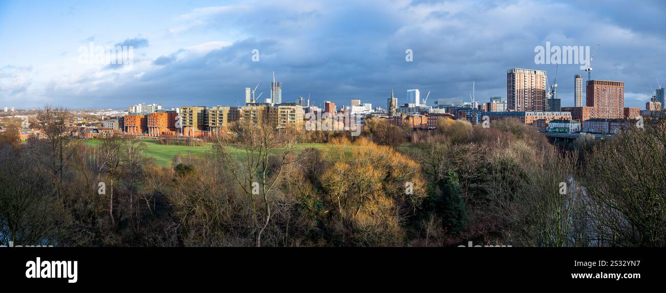 Manchester Skyline across Crescent Meadows from the University of ...