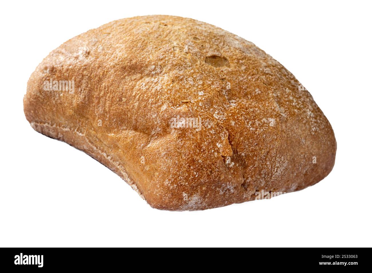 Square loaf of bread on white background Stock Photo - Alamy