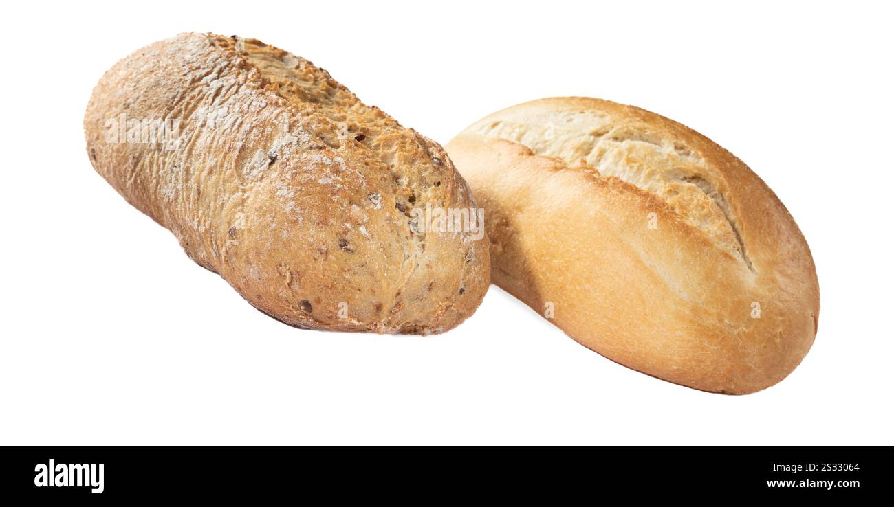 Two loaves fresh bread Cut Out Stock Images & Pictures - Alamy