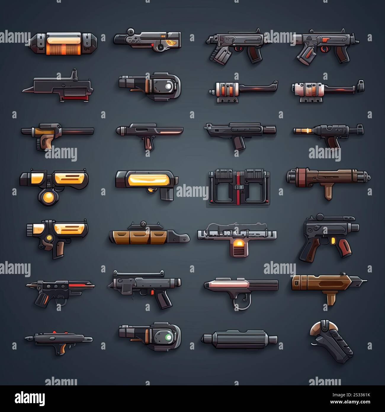 machine gun weapon game ai generated. ammunition automatic, crime ...