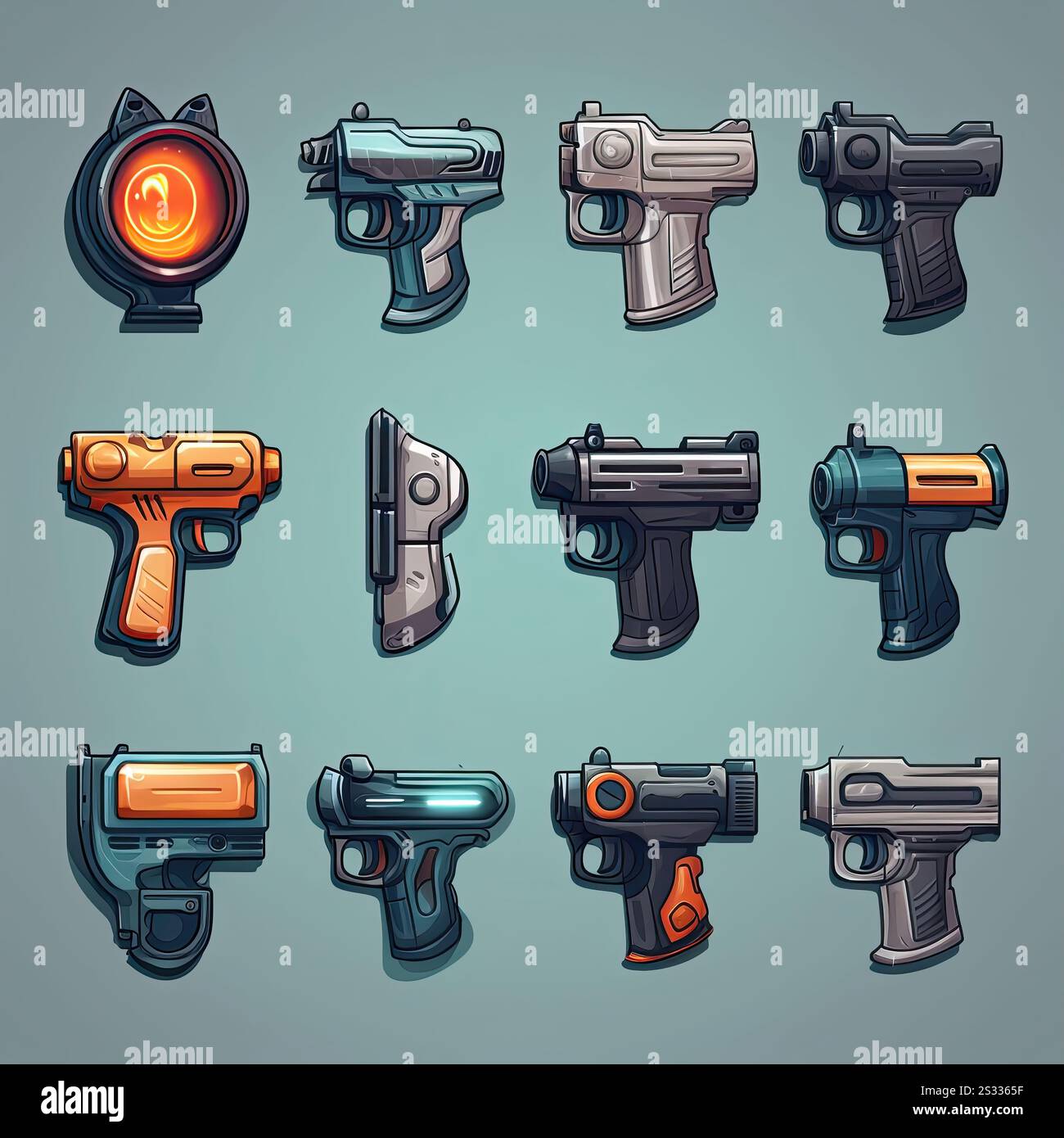 police pistol weapon game ai generated. trigger fire, security , gun ...