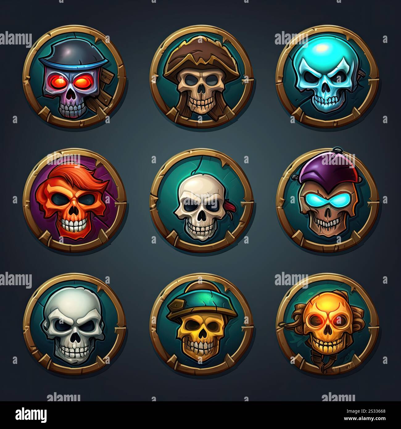 face skull death game ai generated. black evil, symbol anatomy, scary ...