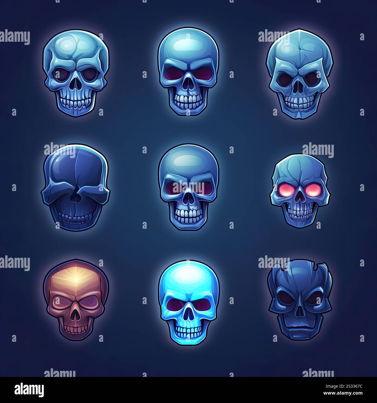 evil skull death game ai generated. symbol anatomy, scary background ...