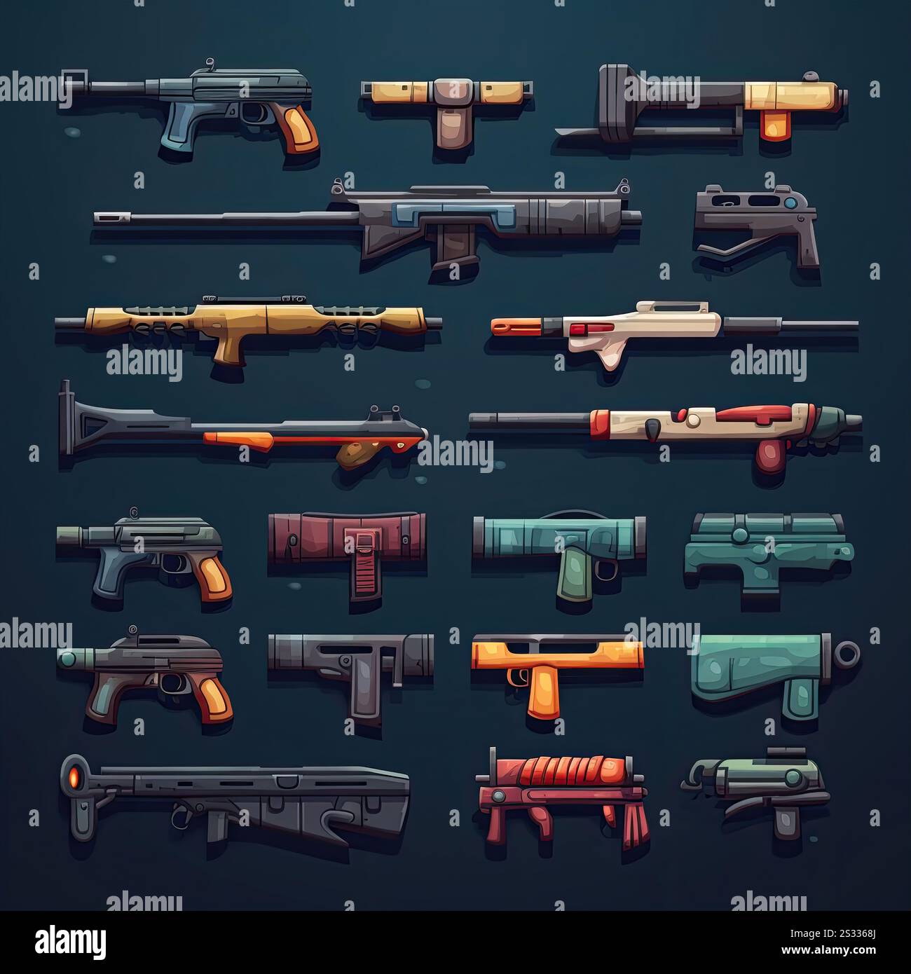 automatic rifle weapon game ai generated. background , gun military ...