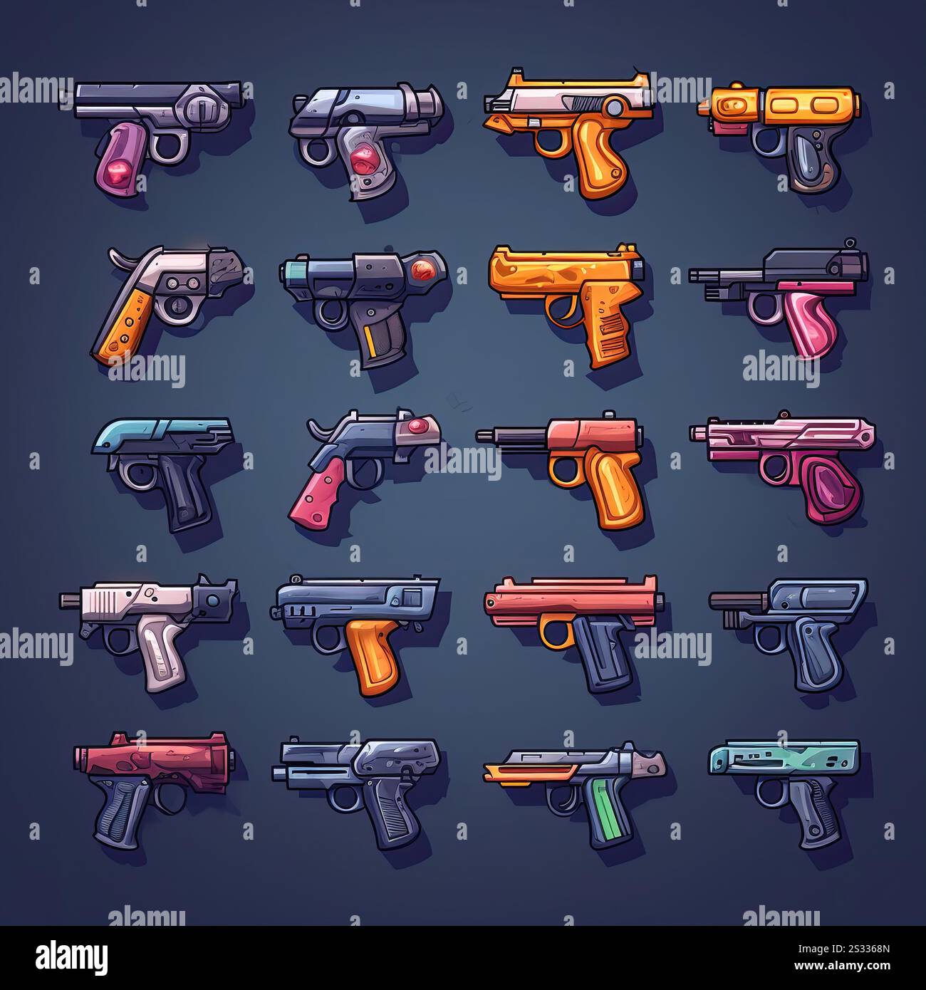 security pistol weapon game ai generated. gun, handgun firearm ...
