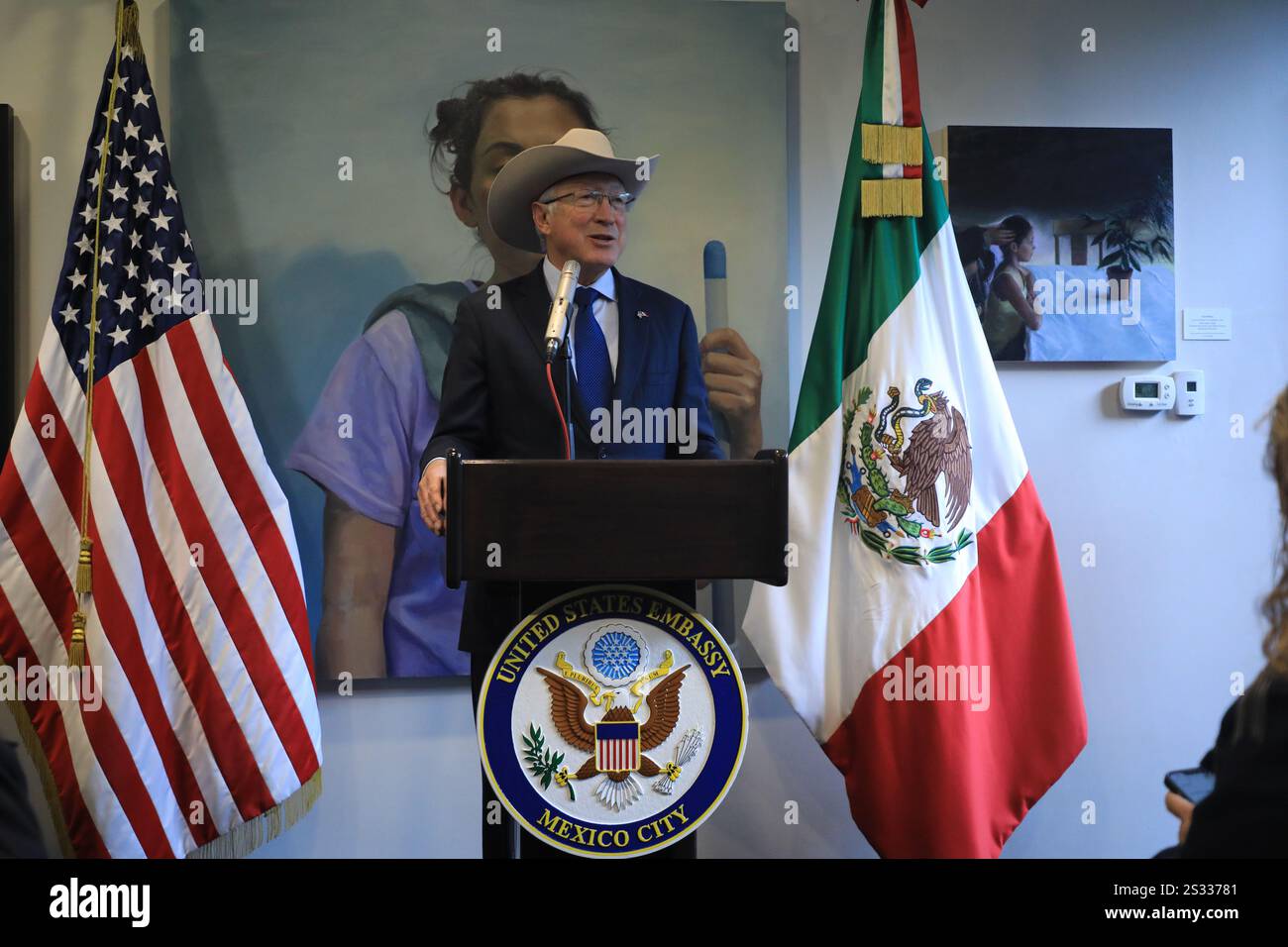 Non Exclusive: Outgoing U.S. Ambassador to Mexico, Ken Salazar, during ...