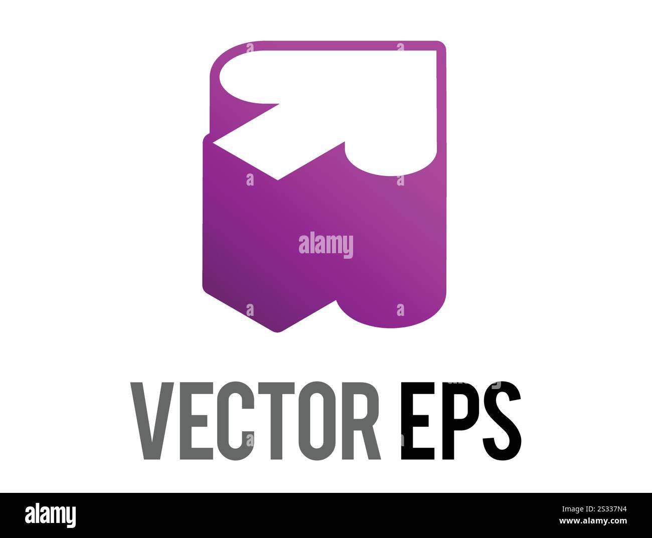 The isolated Y2K gradient purple retro arrow icon Stock Vector Image ...