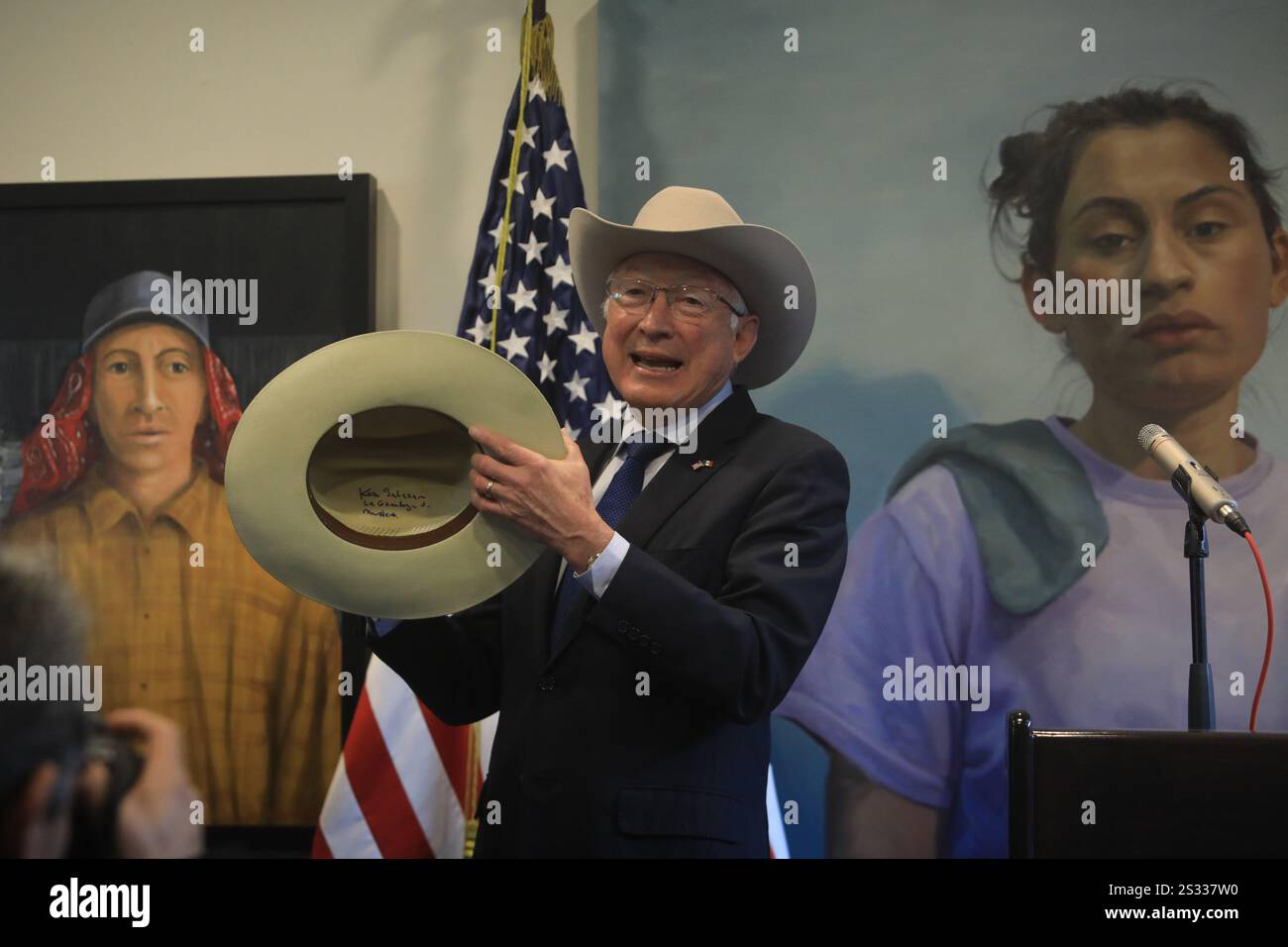Non Exclusive: Outgoing U.S. Ambassador to Mexico, Ken Salazar, during ...