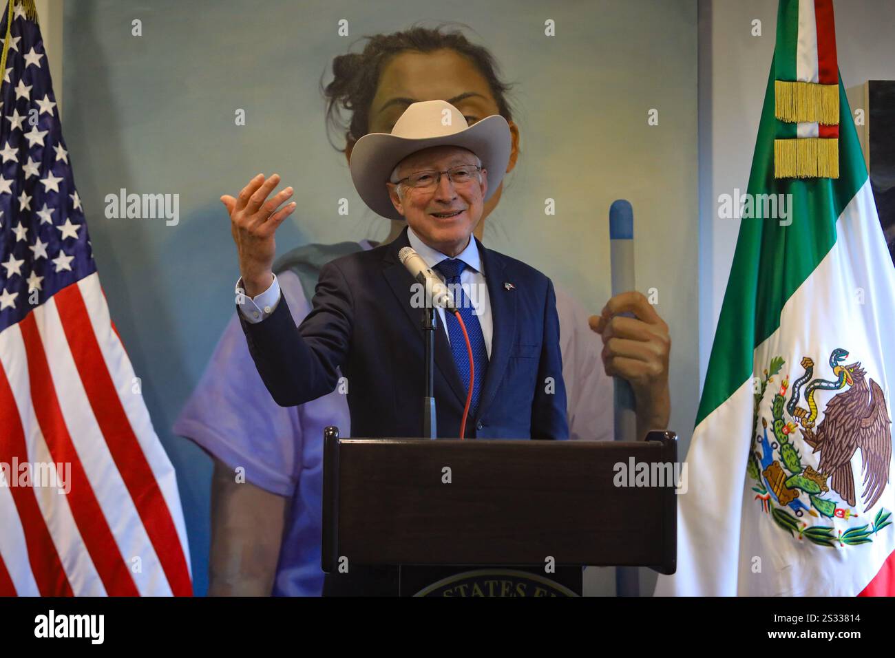 Non Exclusive: Outgoing U.S. Ambassador to Mexico, Ken Salazar, during ...