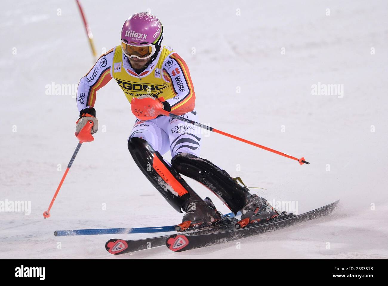 Madonna Di Campiglio, Italy. 08th Jan, 2025. Linus Strasser of Germany ...