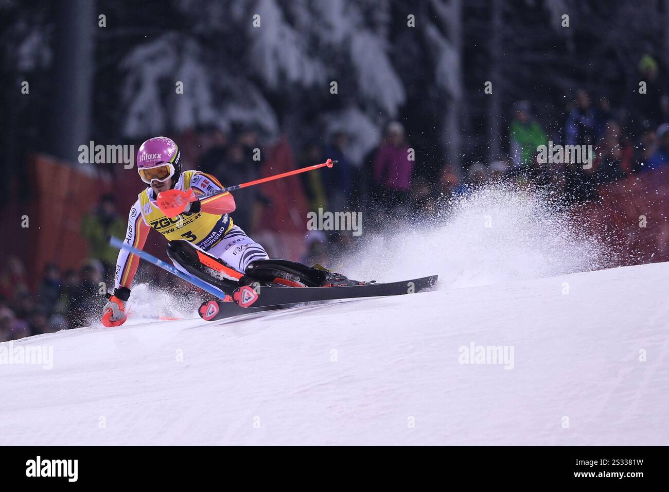 Madonna Di Campiglio, Italy. 08th Jan, 2025. Linus Strasser of Germany ...