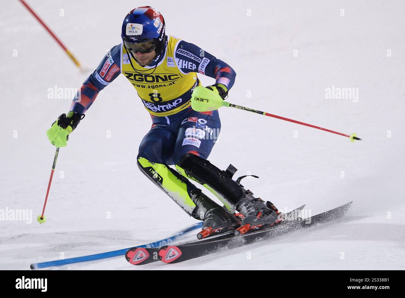 Samuel Kolega of Croatia Team competes during the Audi FIS Alpine Ski ...