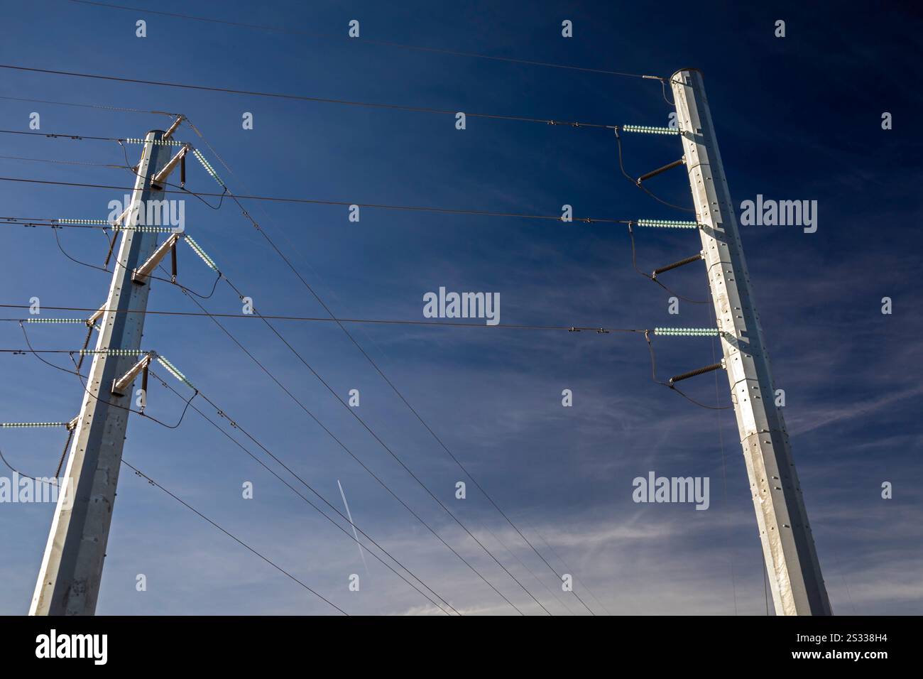 Denver, Colorado - A high voltage power line that runs along the South ...