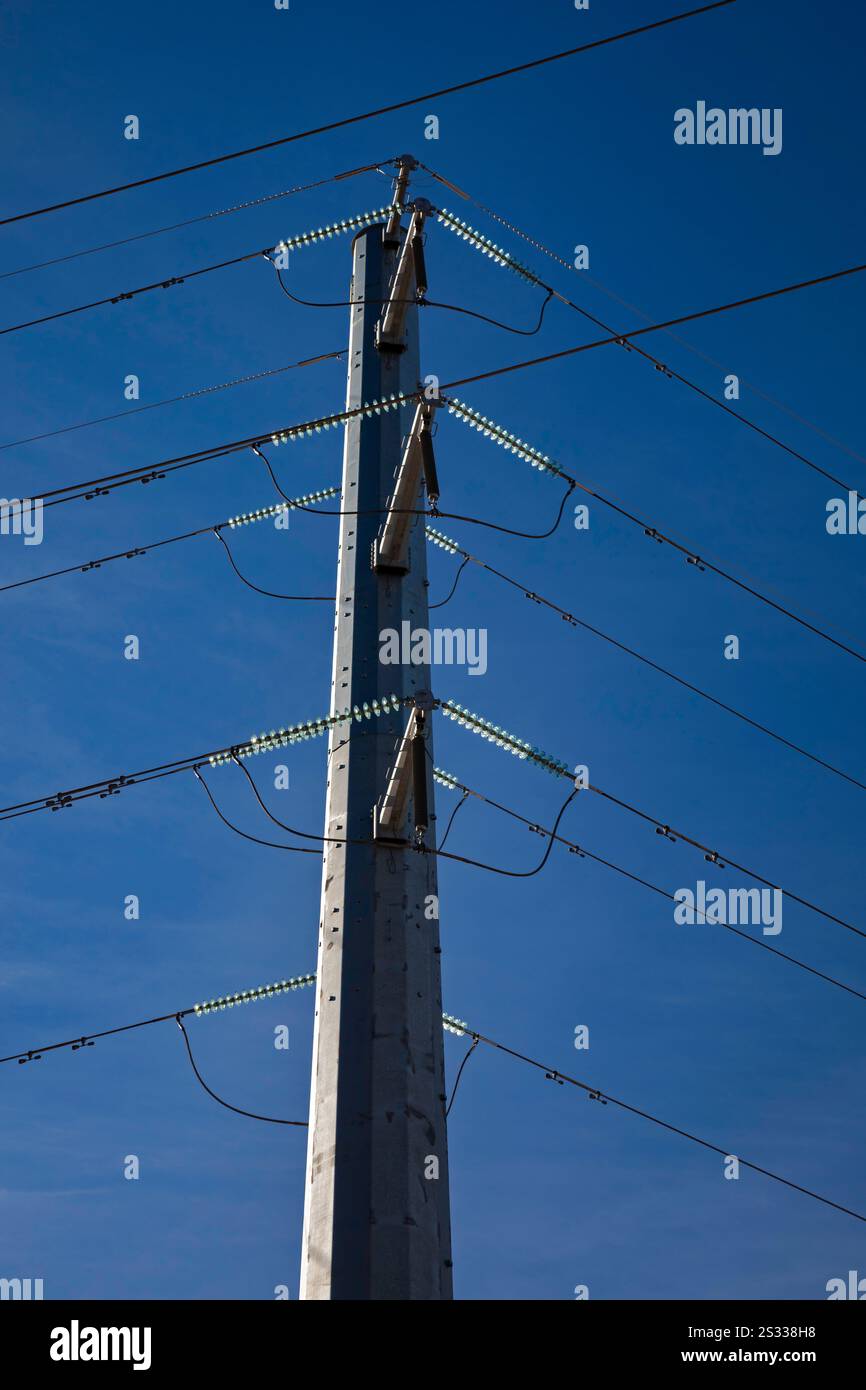 Denver, Colorado - A high voltage power line that runs along the South ...
