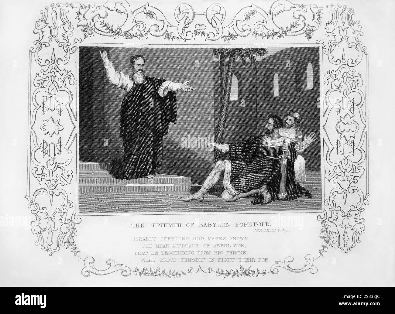 Steel Engraving of the Triumph of Babylon Foretold (Jeremiah) - the ...