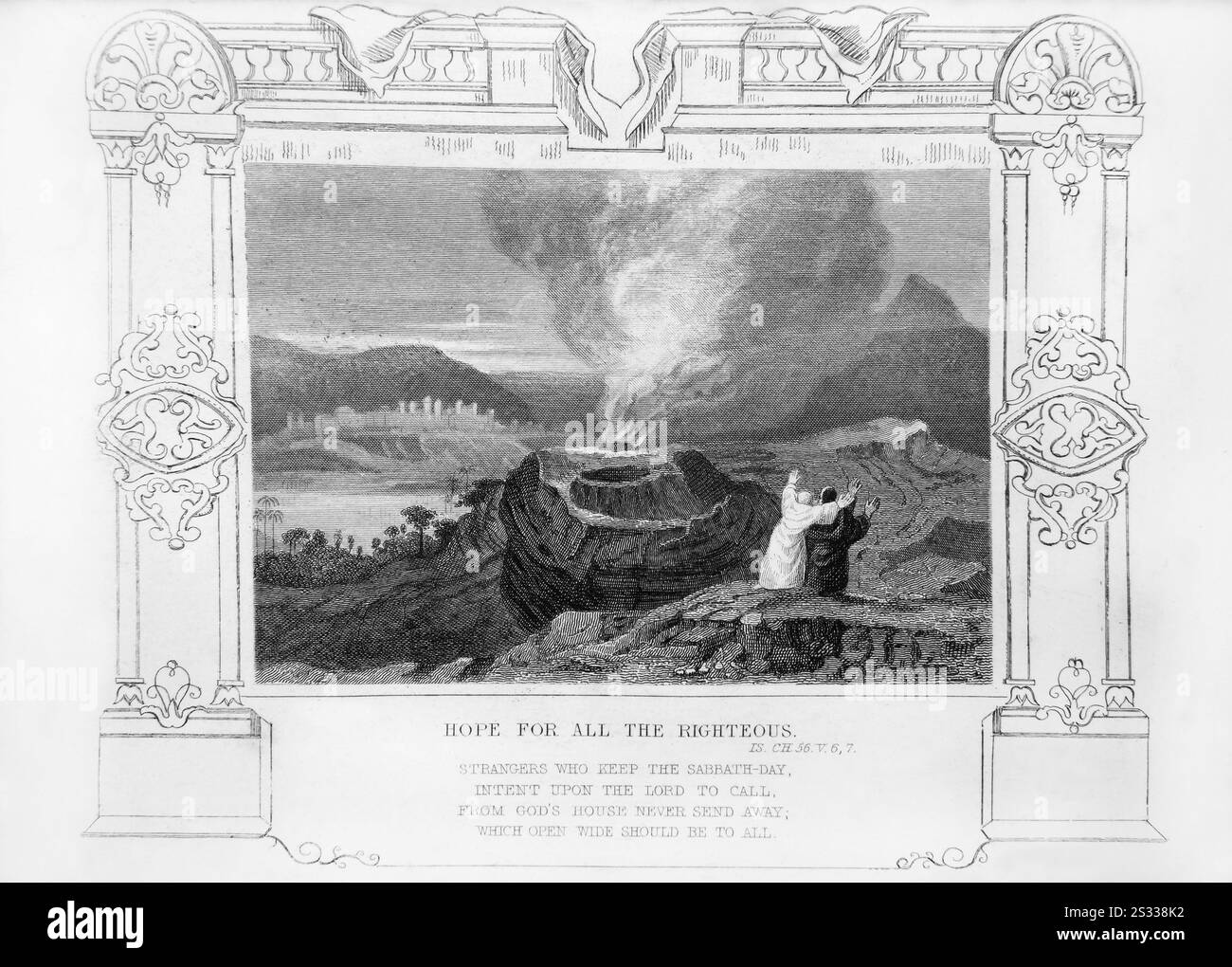 Steel Engraving of Hope for all the Righteous (Isaiah) hoping that ...