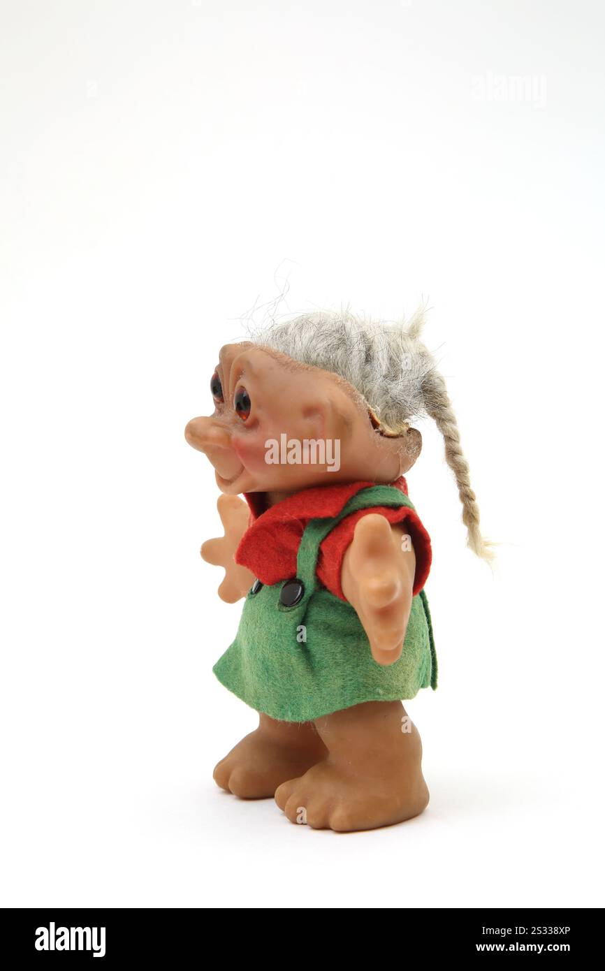 1980's Dam Doll (Troll) with Plaited white hair Stock Photo - Alamy