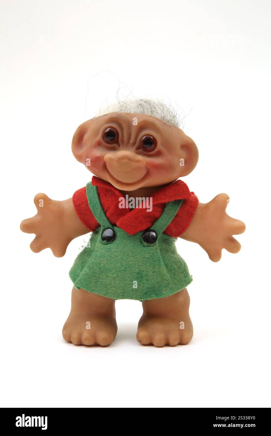 1980's Dam Doll (Troll) with Plaited white hair Stock Photo - Alamy