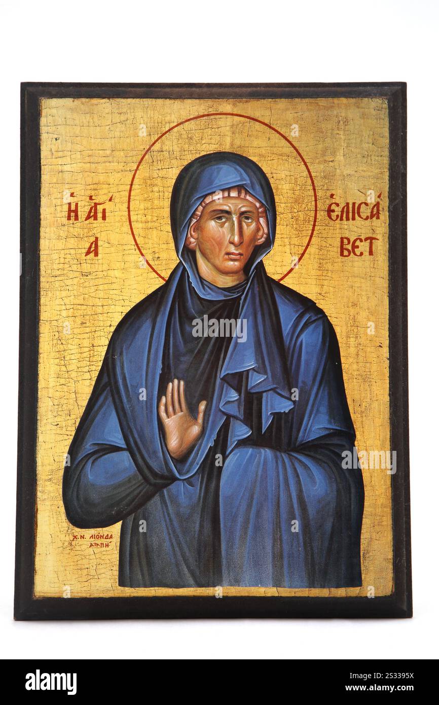 Greek Icon of Saint Elizabeth Stock Photo - Alamy