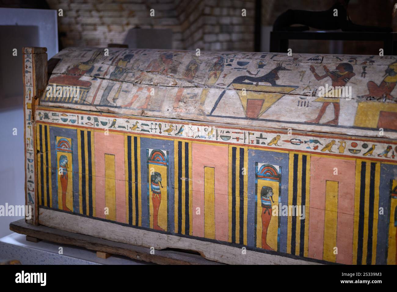 Ancient Egyptian sarcophagus exhibited in the Neues Museum, New Museum ...