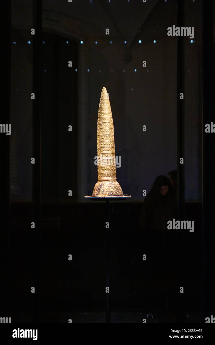Golden hat ancient artifact exhibited in Neues Museum, New Museum in ...