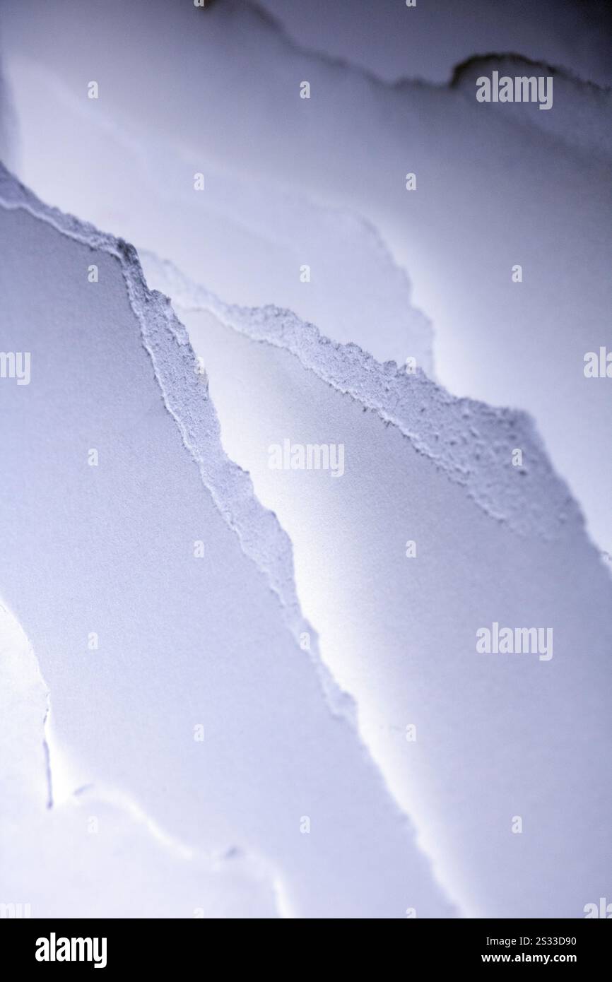 Abstract Torn Paper Close Up Wavy Ridged Layered Background Stock Photo ...
