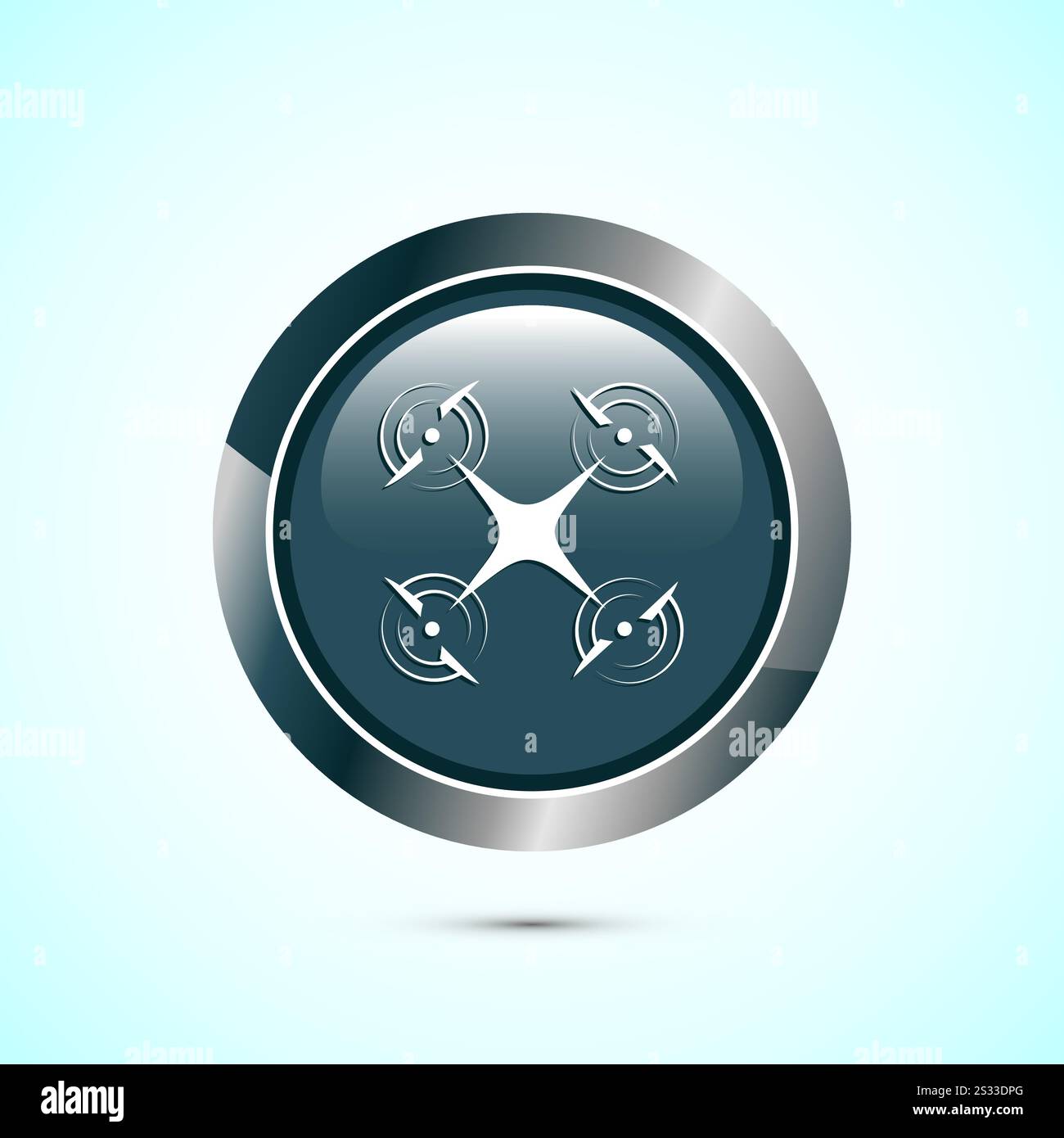 Drone icon design illustration. Drone Quadro copter logo sign symbol ...