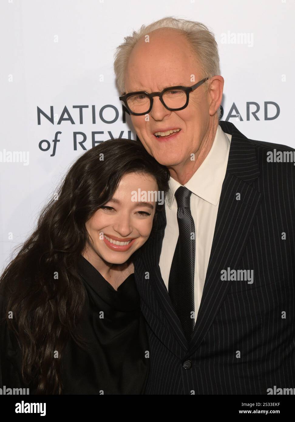 New York City, USA. 08th Jan, 2025. Mikey Madison and John Lithgow ...