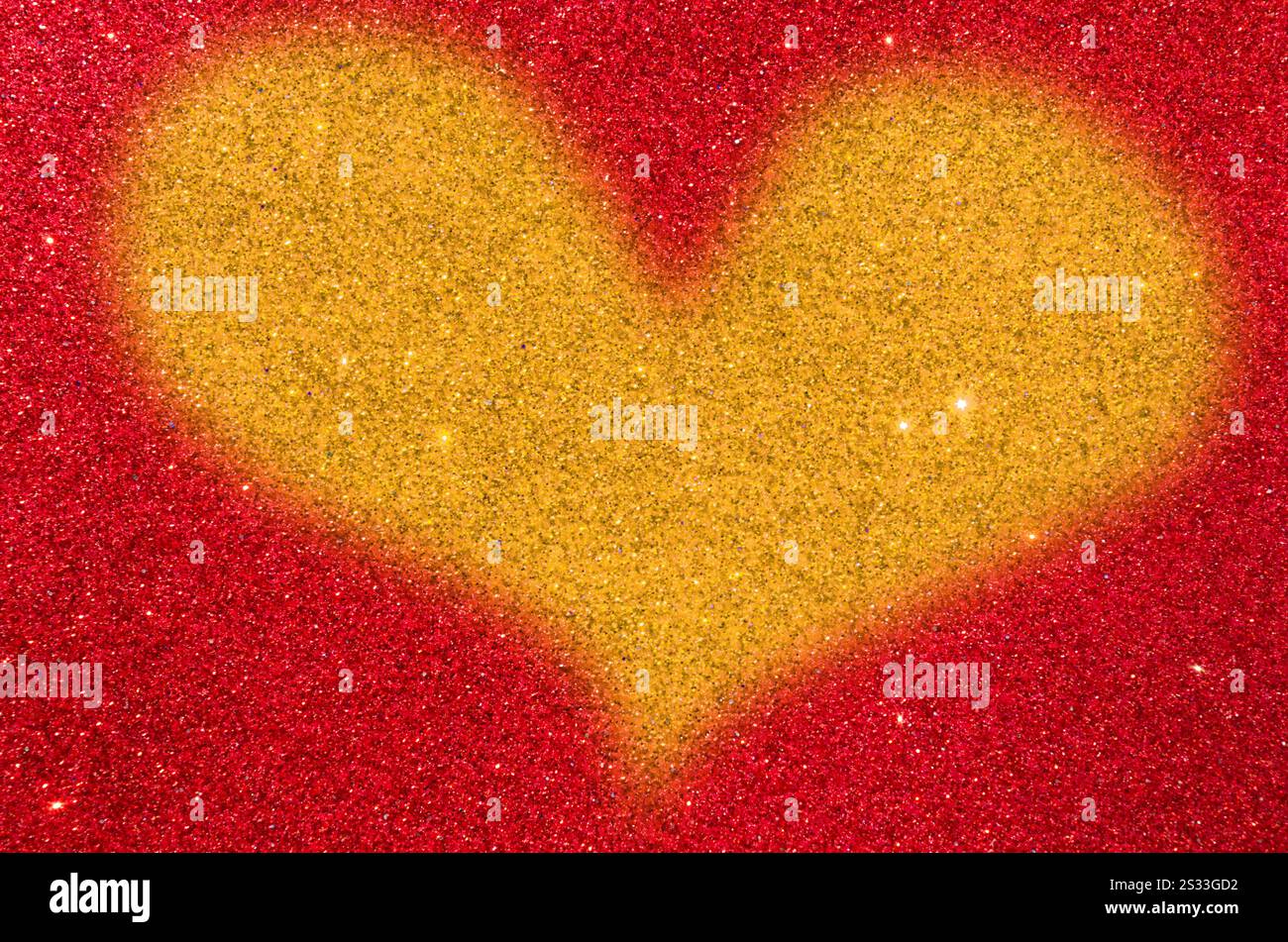 Red background and Yellow Heart for text. Festive bright background for ...