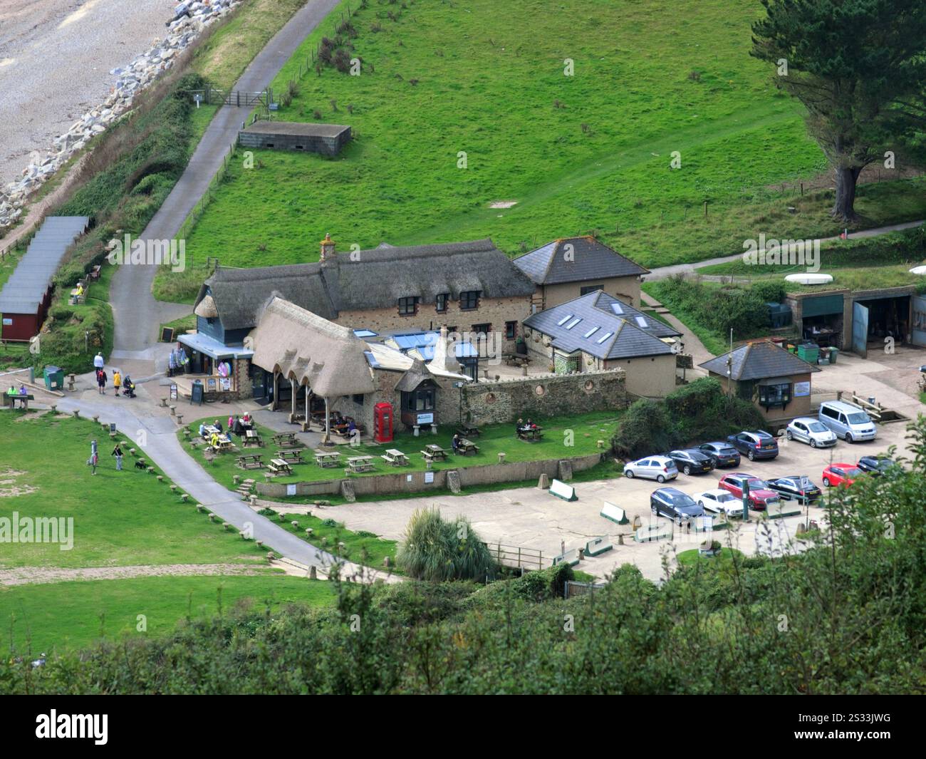 Branscombe mouth aerial hi-res stock photography and images - Alamy