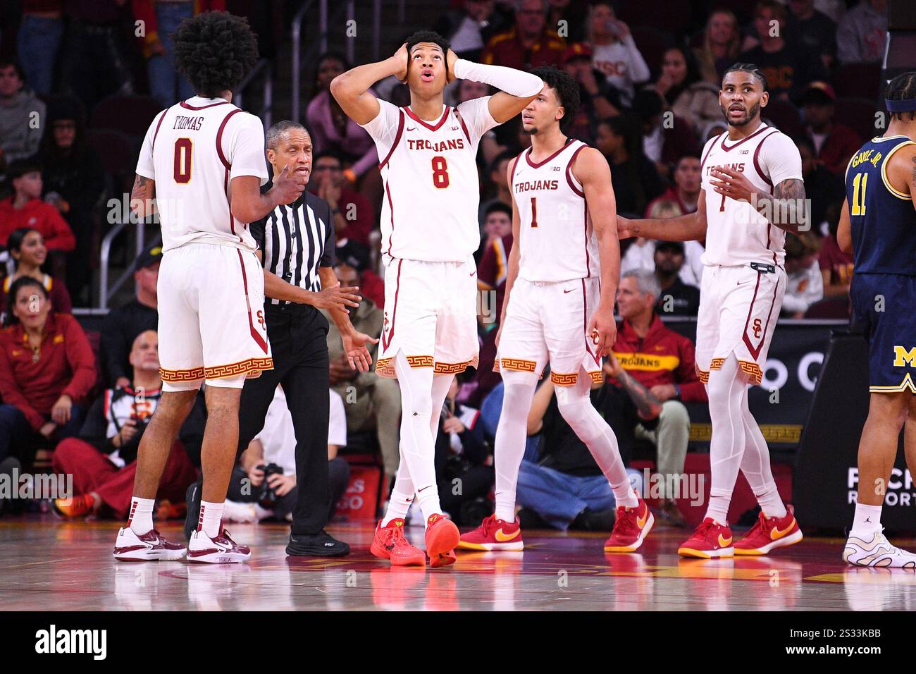 LOS ANGELES, CA - JANUARY 04: USC Trojans guard Kevin Patton Jr. (8 ...