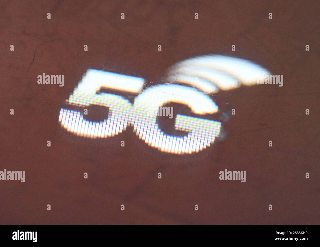 Stuttgart, Germany. 08th Jan, 2025. The 5G mobile network logo appears ...