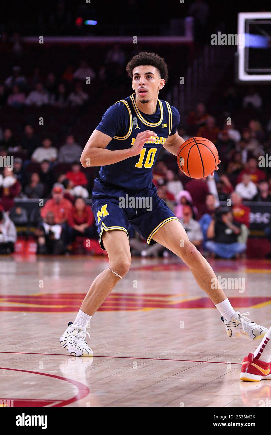LOS ANGELES, CA - JANUARY 04: Michigan Wolverines forward Justin Pippen ...