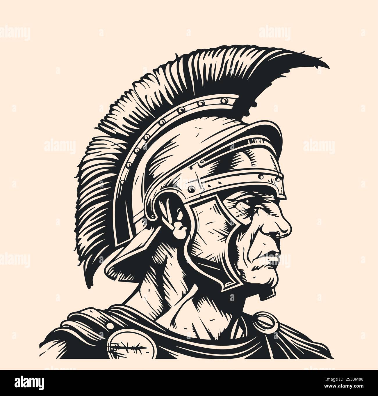 Roman warrior face hi-res stock photography and images - Alamy