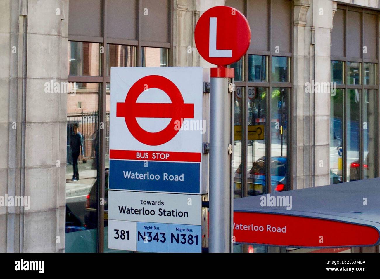 Bus stop, London, England Stock Photo - Alamy