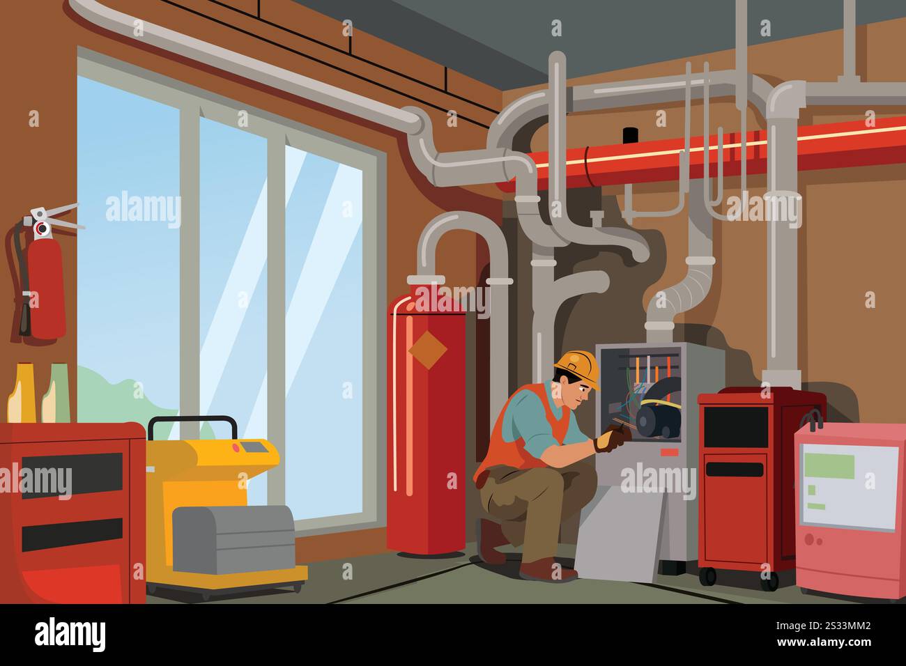 Cartoon Hvac Ductwork