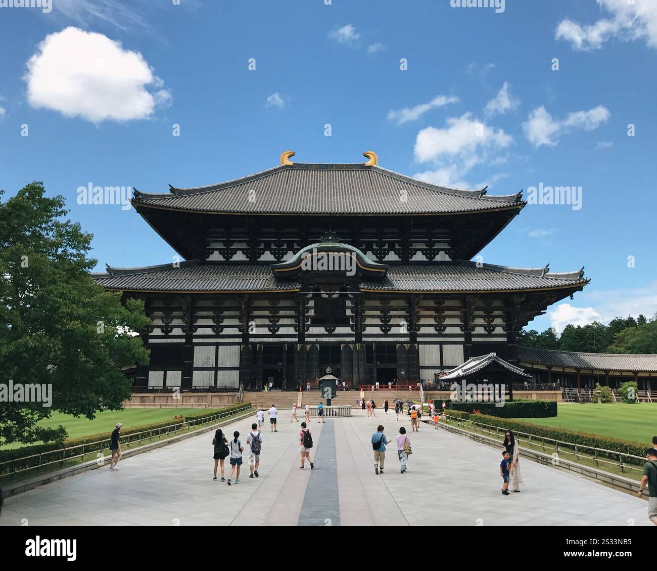 Nara, Japan - July 21 2017: Todai-ji Temple in Nara, Japan on a Bright ...