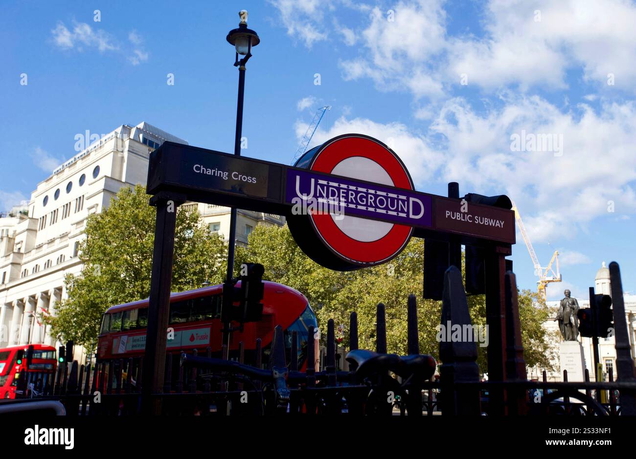 Entrance to Charing Cross underground station, Charing Cross, City of ...